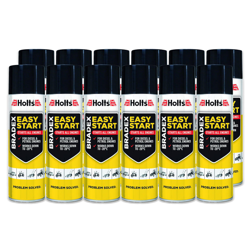 12 x Bradex 300ml Easy Start - starts damp cold petrol or diesel engin